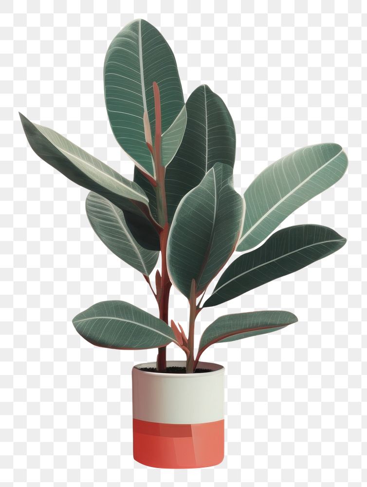 PNG Rubber tree plant leaf | Free PNG - rawpixel