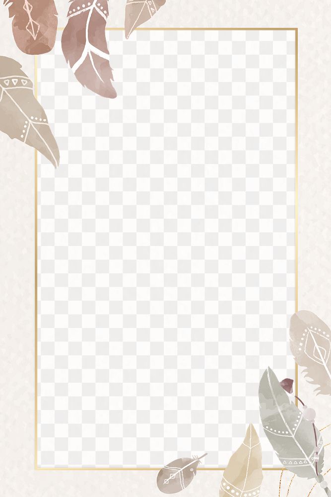 Rectangular png Bohemian style frame | Premium PNG - rawpixel