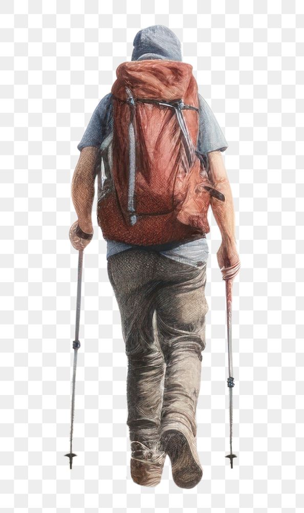 PNG Hiking adventure outdoors backpack. | Premium PNG - rawpixel