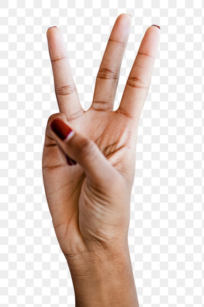 Counting number hand gesture transparent | Free PNG Sticker - rawpixel