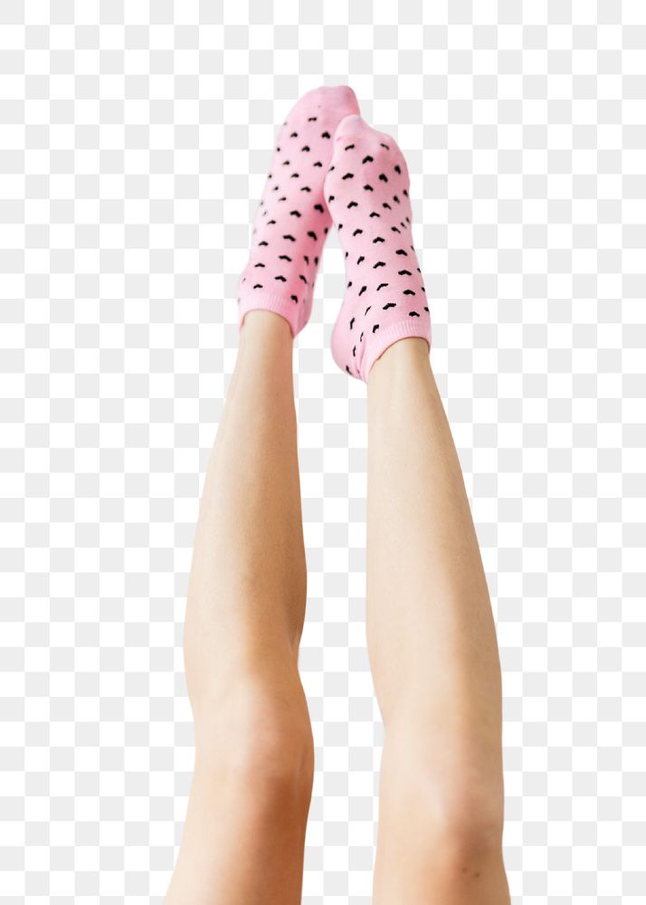Woman wearing pink socks transparent | Premium PNG Sticker - rawpixel