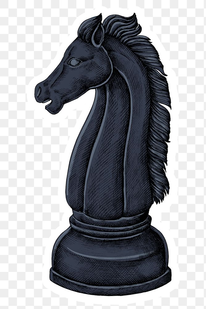 Vintage black chess sticker png | Free PNG Sticker - rawpixel