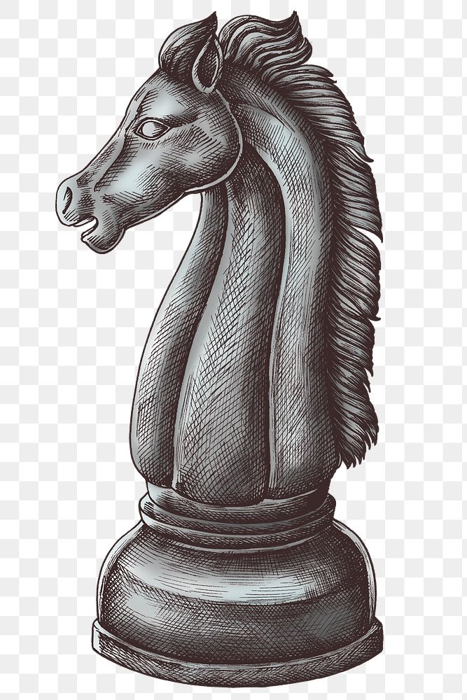 Vintage knight chess clipart png | Free PNG Sticker - rawpixel
