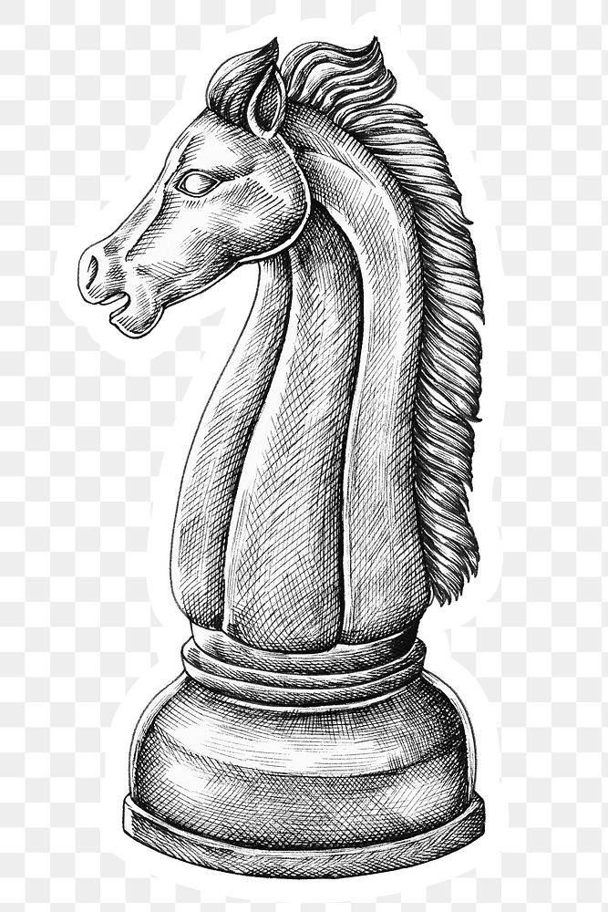 Vintage sketch chess sticker png | Free PNG Sticker - rawpixel