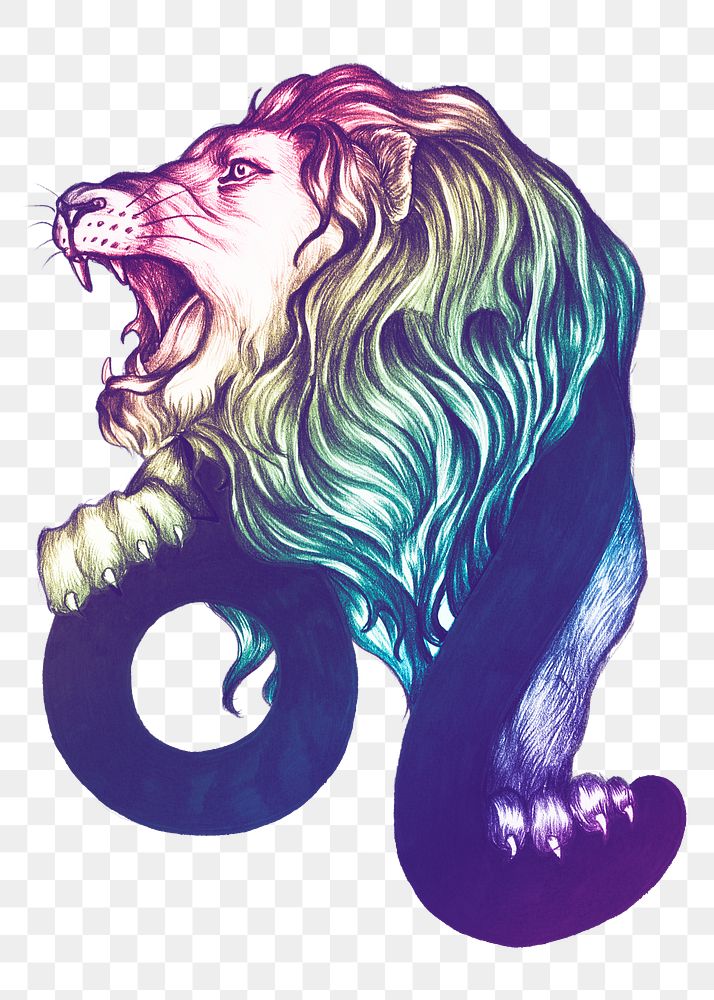 Png Leo zodiac sign sticker | Premium PNG Sticker - rawpixel