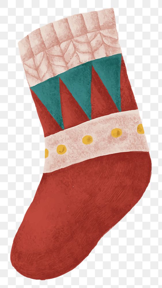 Christmas sock png sticker festive | Premium PNG Sticker - rawpixel