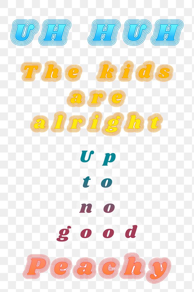 Word sticker png funky neon | Premium PNG - rawpixel