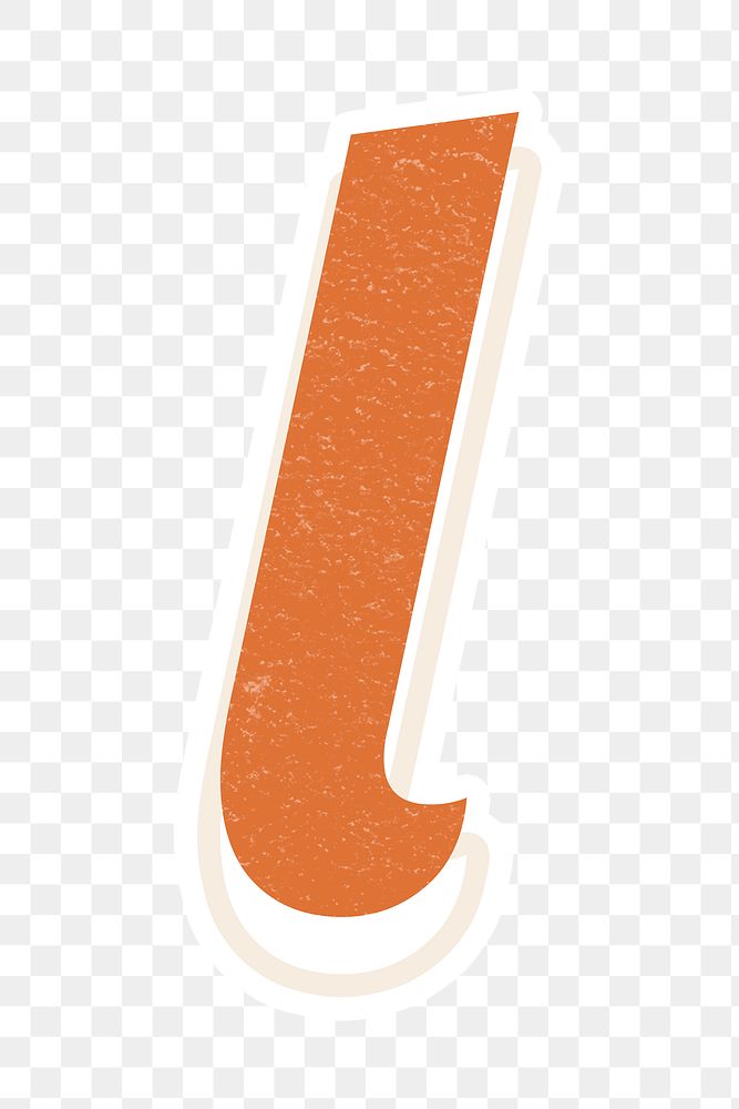 Retro letter L bold typography | Free PNG Sticker - rawpixel
