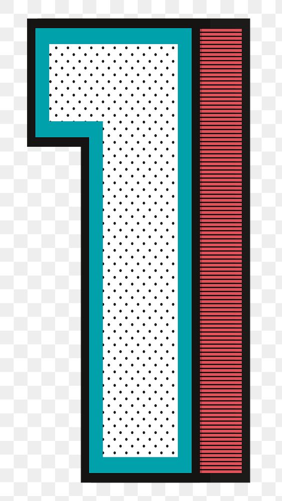 3D number 1 png isometric | Free PNG Sticker - rawpixel