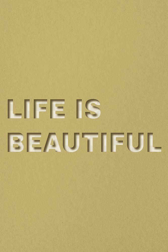 Png word life is beautiful | Free PNG - rawpixel