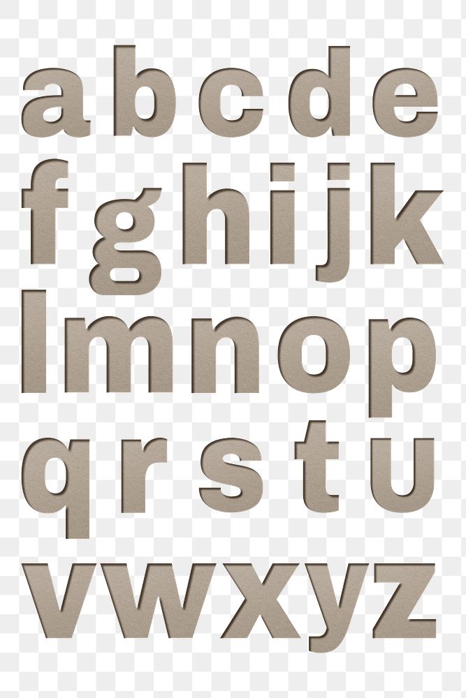 Alphabet lowercase png paper cut | Free PNG - rawpixel
