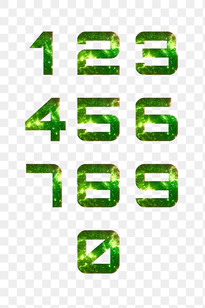 Numbers typography png font set | Free PNG - rawpixel