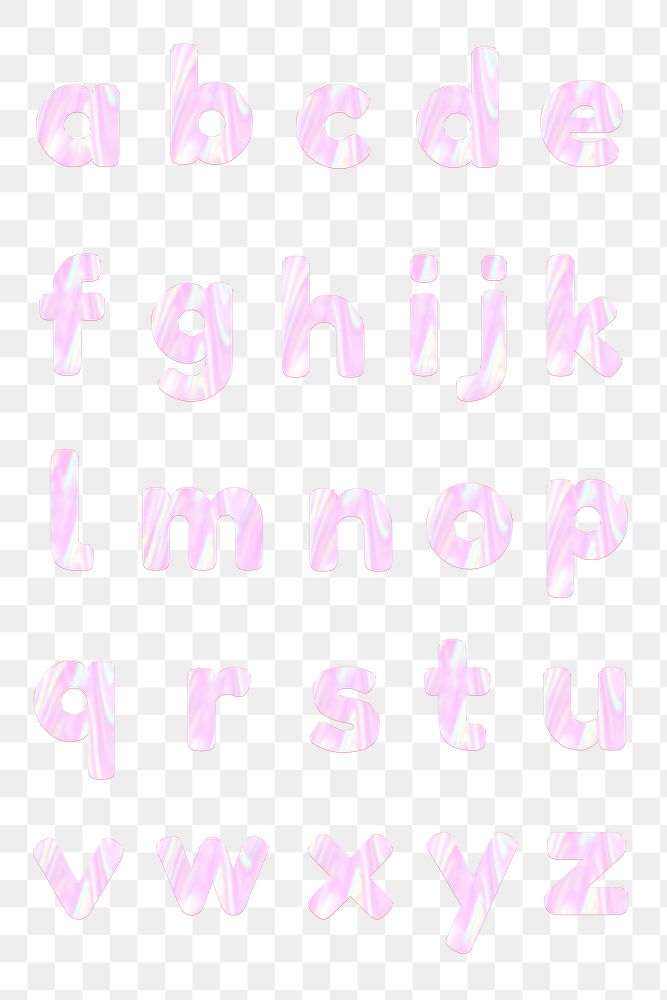 Alphabet png sticker holographic pastel | Free PNG - rawpixel