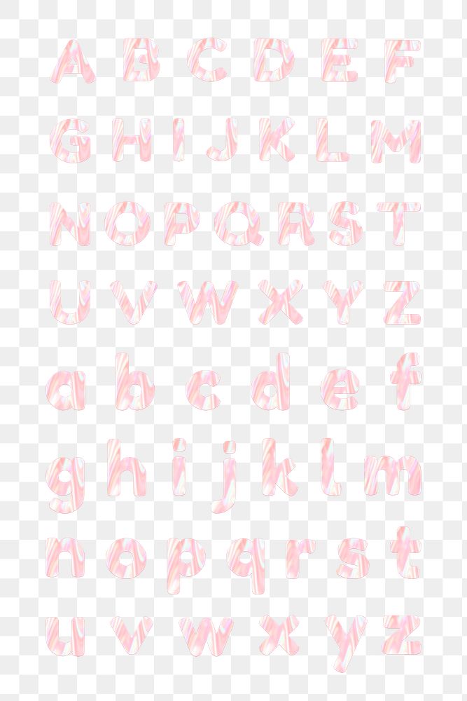 Holographic pastel alphabet sticker png | Free PNG - rawpixel