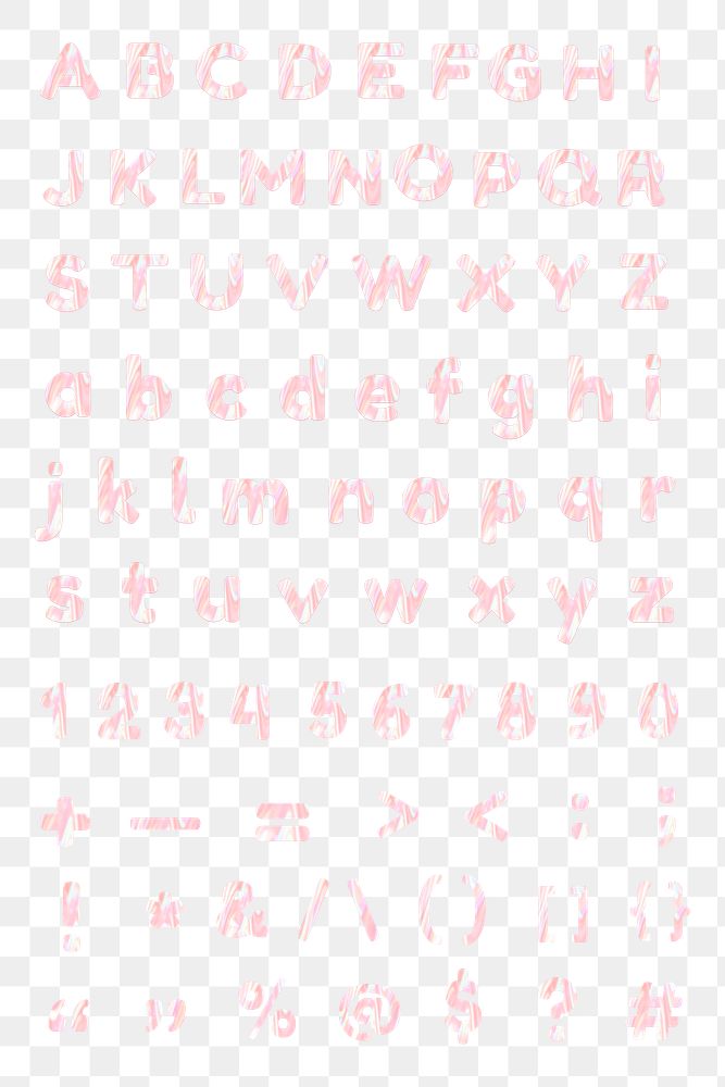Pastel letters numbers symbols png | Free PNG - rawpixel