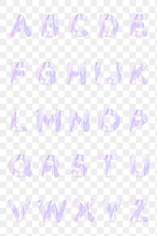 Alphabet png sticker holographic pastel | Free PNG - rawpixel