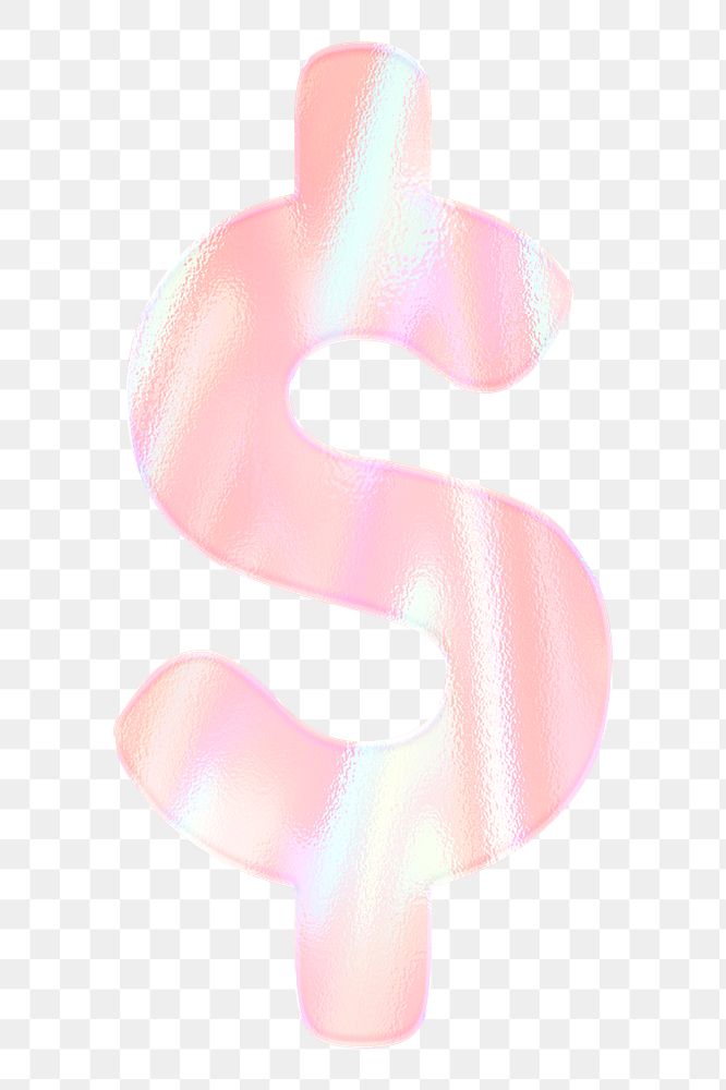 Holographic pastel dollar sign png | Free PNG Sticker - rawpixel
