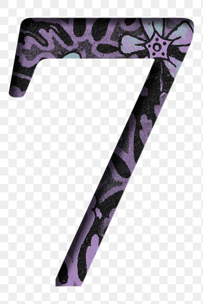Vintage purple number 7 png | Free PNG Sticker - rawpixel