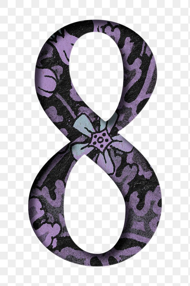 Vintage purple number 8 png | Free PNG Sticker - rawpixel