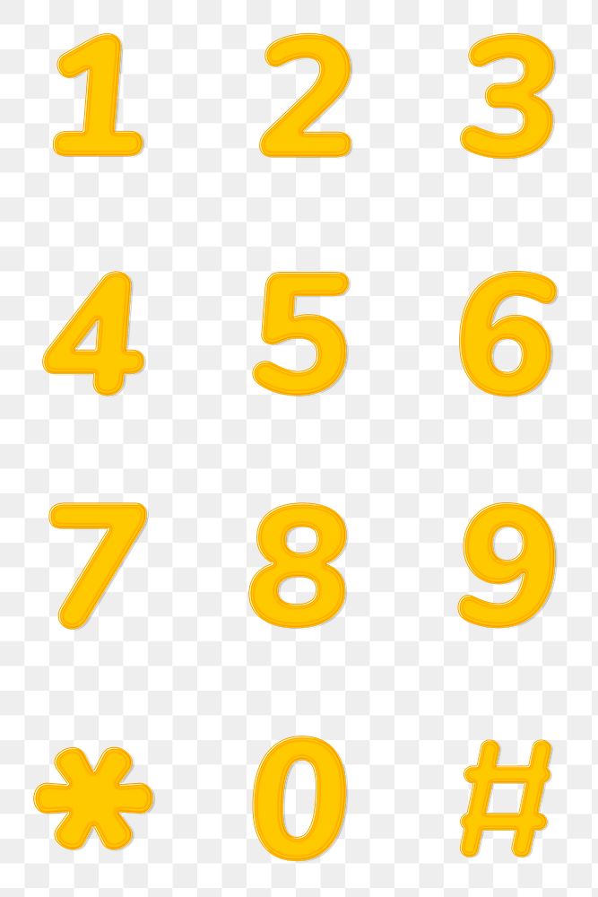 Jelly png bold embossed number | Free PNG - rawpixel