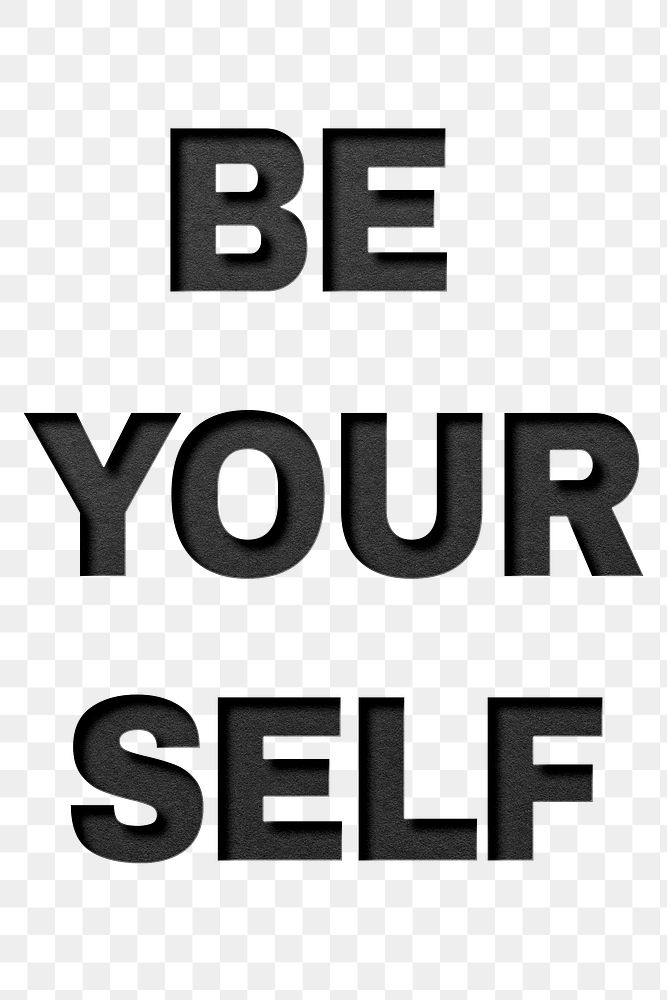Be yourself message transparent paper | Free PNG Sticker - rawpixel