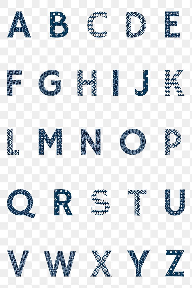 Png alphabet set japanese inspired | Free PNG - rawpixel