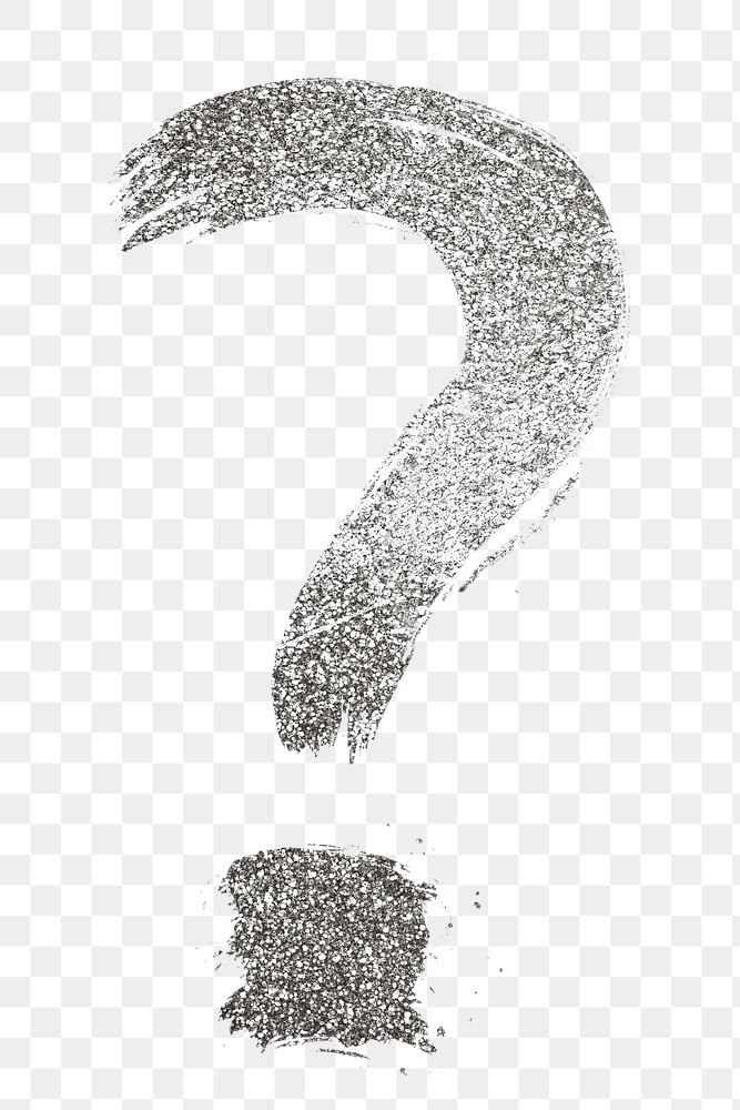 Silver glitter question mark png | Free PNG Sticker - rawpixel