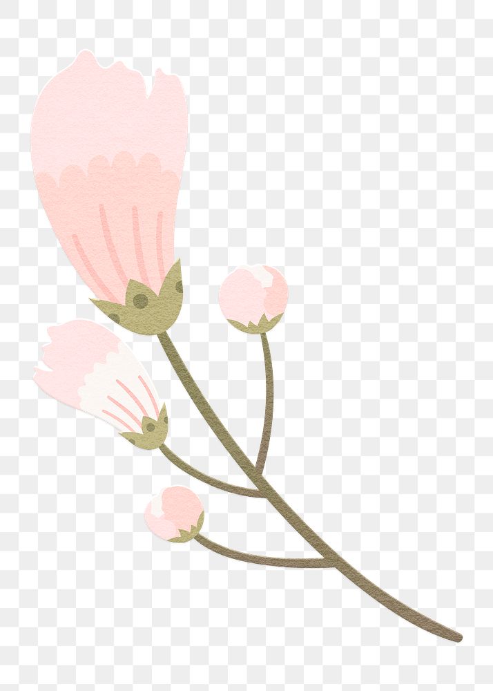 Png pink spring flower design | Premium PNG Sticker - rawpixel