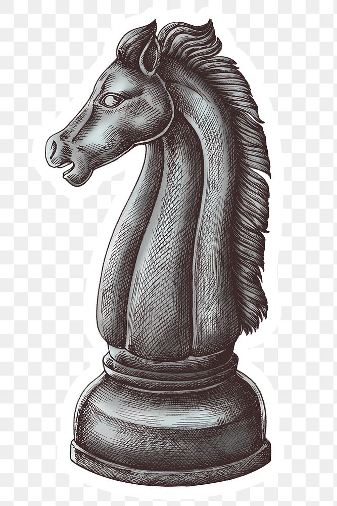 Vintage black chess sticker png | Premium PNG Sticker - rawpixel