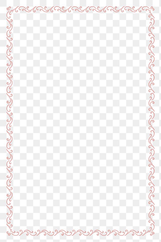 Red swirl frame design element | Premium PNG - rawpixel