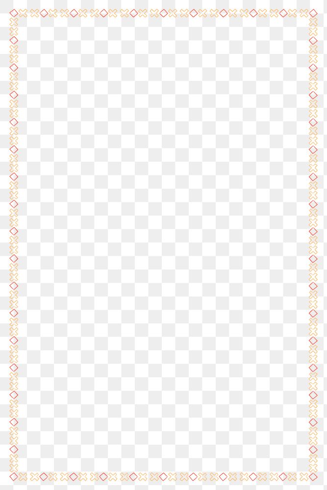 Red and yellow patterned frame | Premium PNG - rawpixel