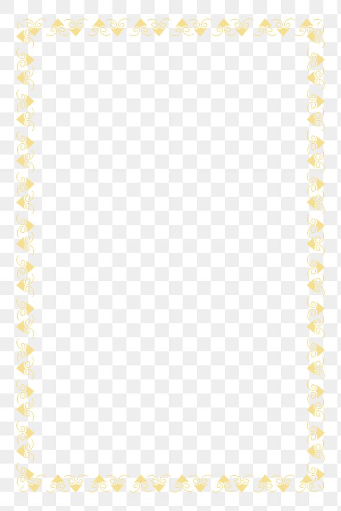 Yellow ornamental frame design element | Premium PNG - rawpixel