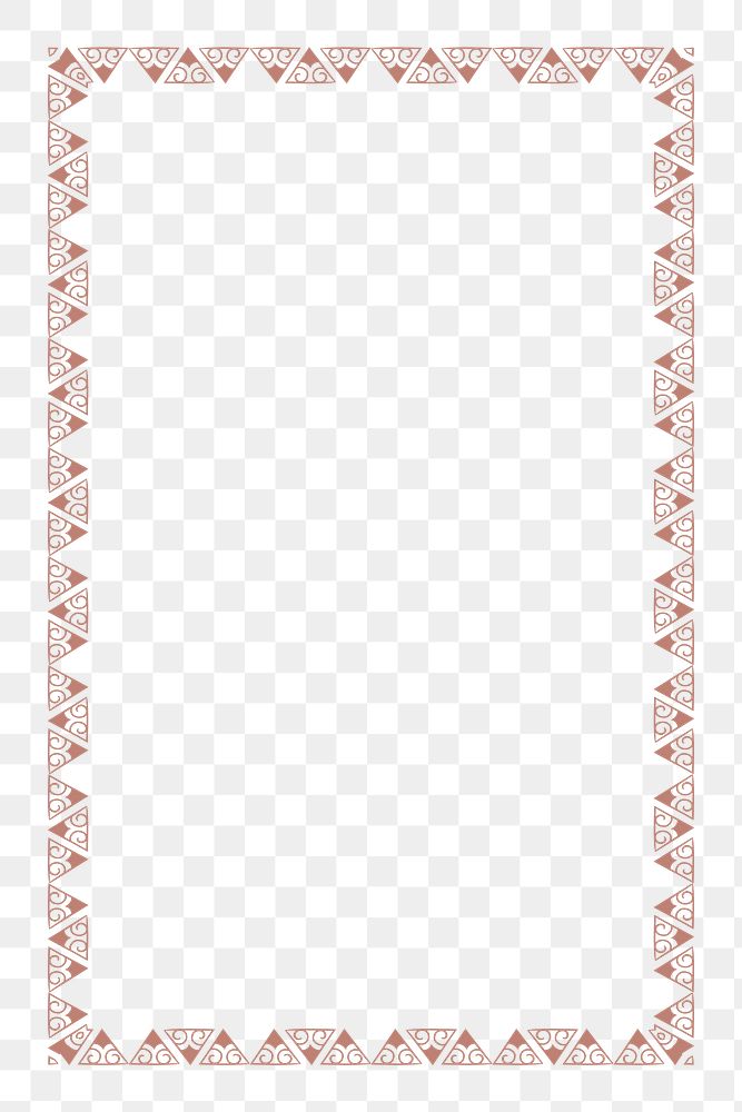 Brown tribal frame design element | Premium PNG - rawpixel