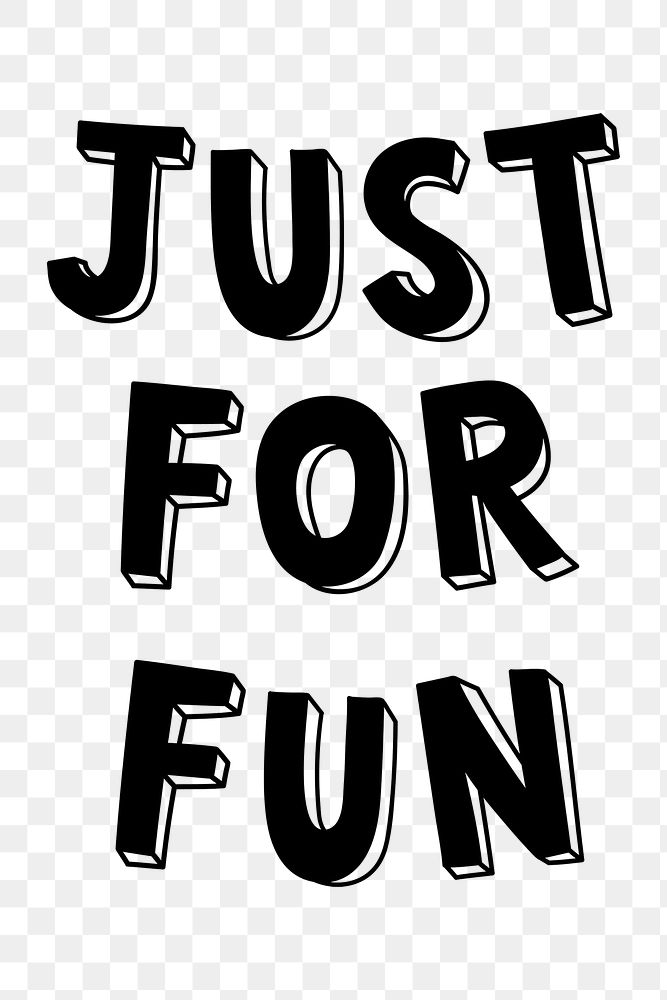 Just fun png comic 3d | Premium PNG Sticker - rawpixel