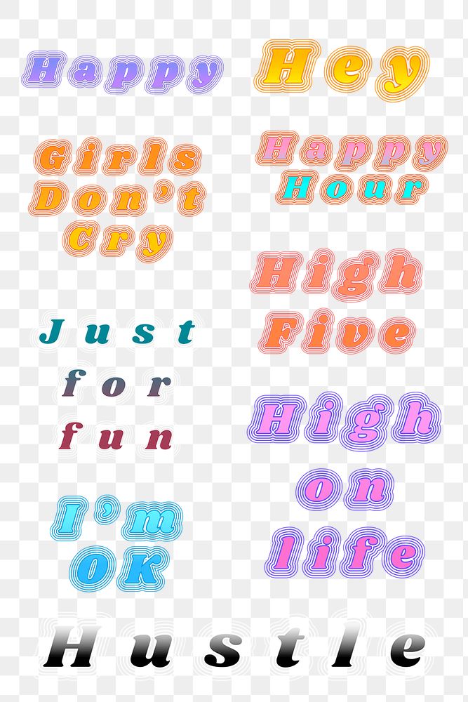 Word sticker png funky neon | Premium PNG - rawpixel