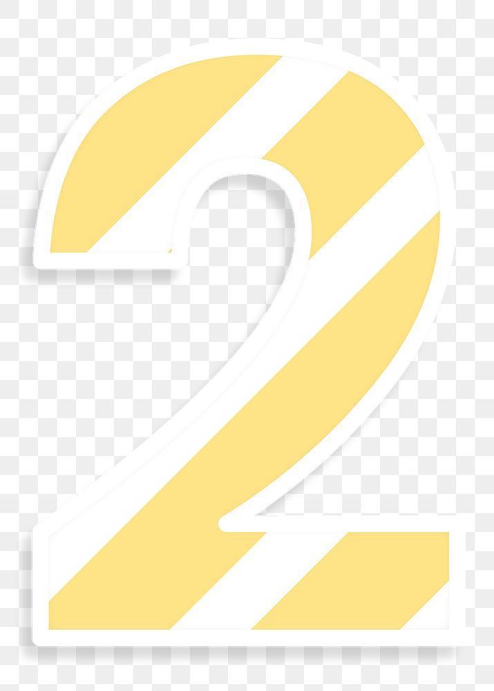 Number two font illustration png | Premium PNG Sticker - rawpixel