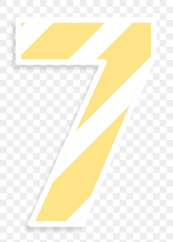 Number seven font illustration png | Premium PNG Sticker - rawpixel