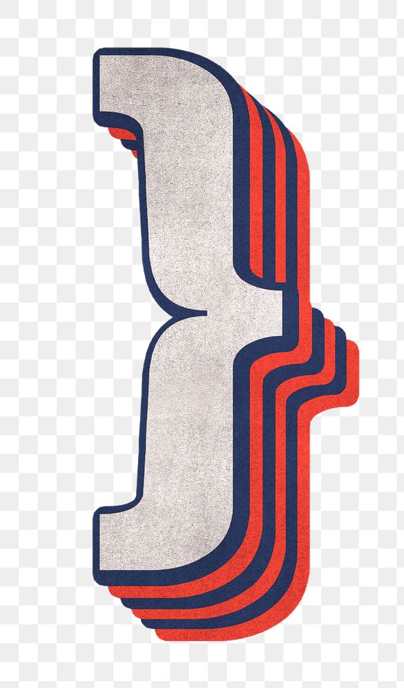 Layered right curly bracket sign | Premium PNG Sticker - rawpixel