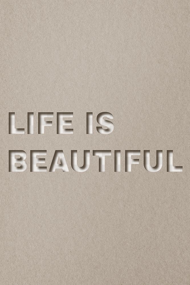 Life is beautiful png 3d | Premium PNG - rawpixel