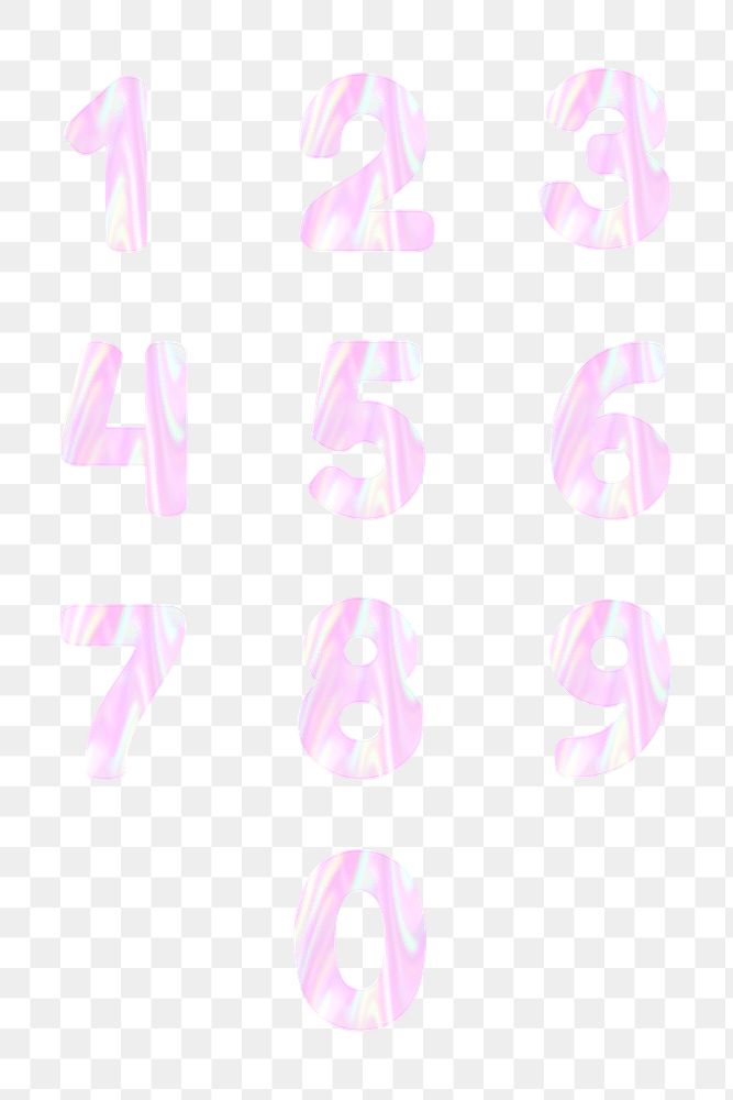 Numerical sticker png pastel pink | Free PNG - rawpixel