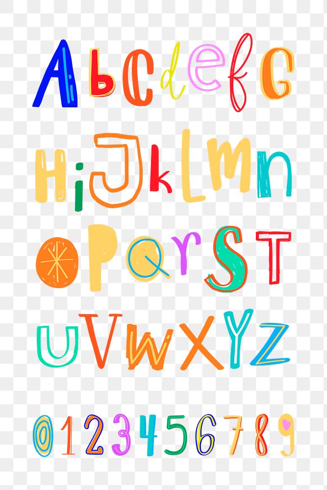 Png letters doodle font style | Premium PNG - rawpixel