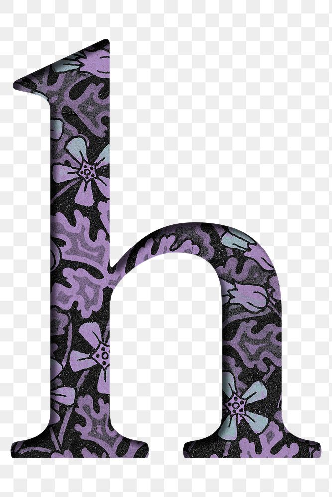 Vintage purple letter H png | Free PNG Sticker - rawpixel