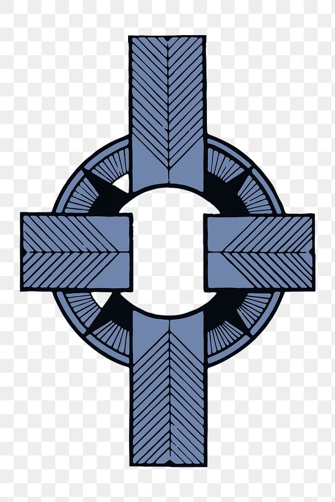 Vintage png circle and cross | Premium PNG Sticker - rawpixel
