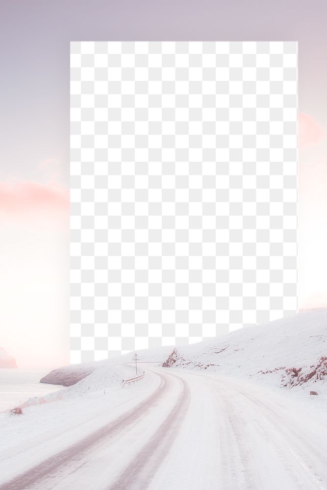 View road covered snow transparent | Free PNG - rawpixel