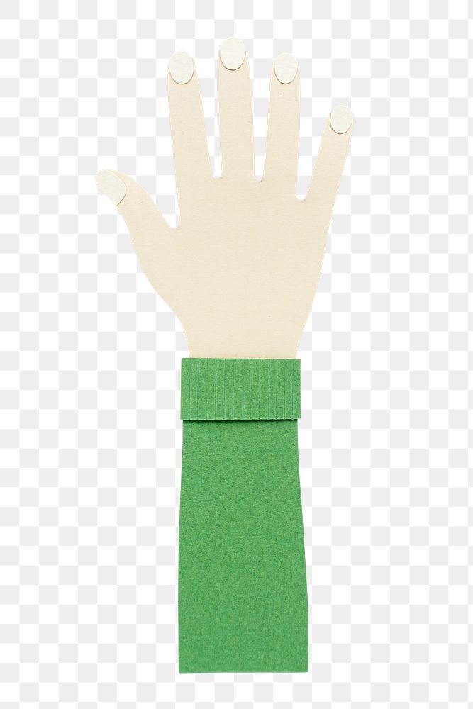 Go green paper craft hand | Premium PNG Sticker - rawpixel
