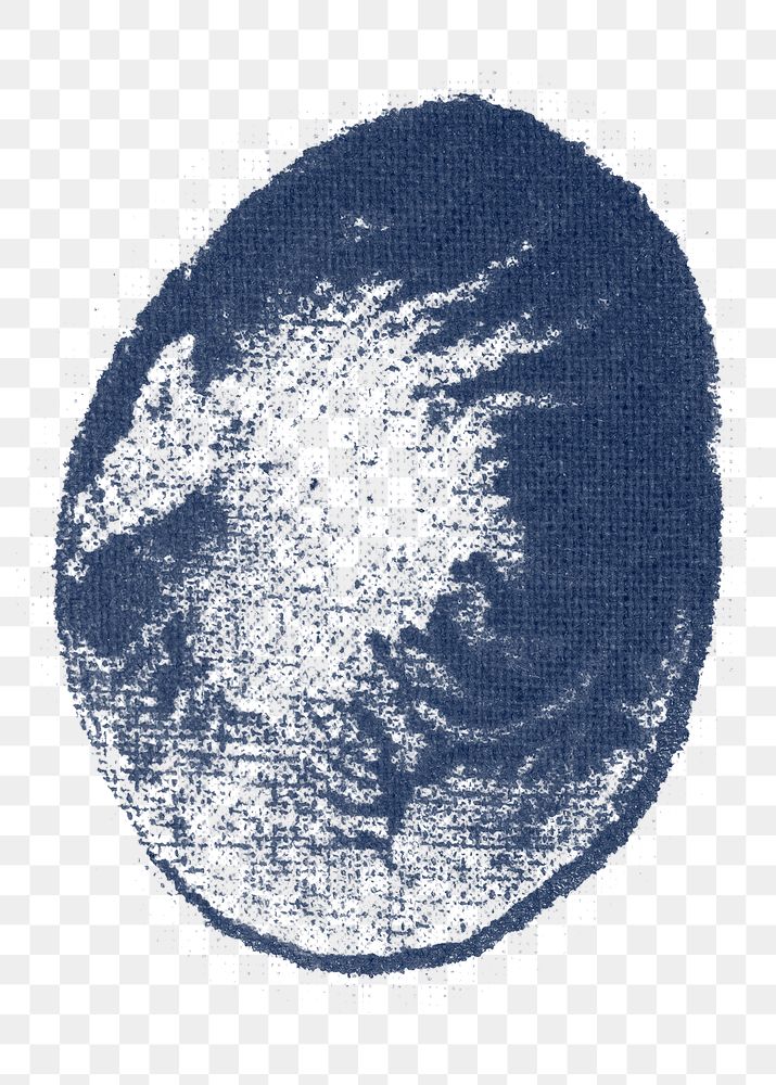 Blue oval png block print | Premium PNG Sticker - rawpixel