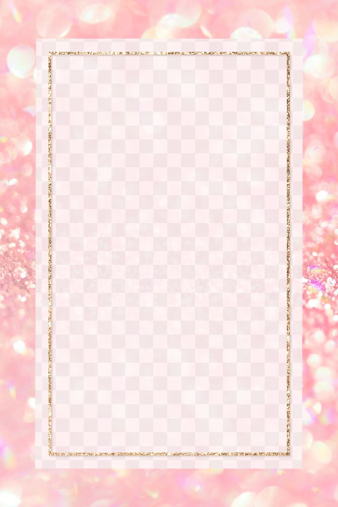 Rectangular frame pink sequin textured | Premium PNG - rawpixel