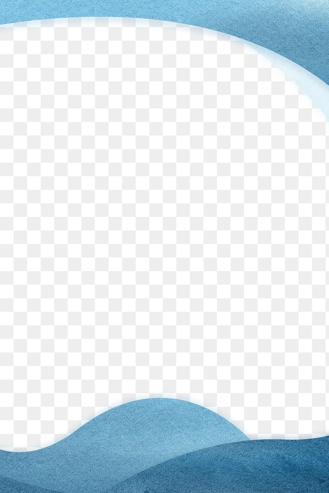 Blue curve frame template design | Premium PNG - rawpixel