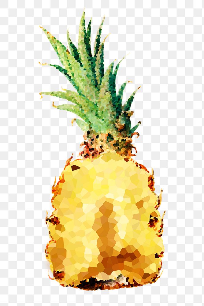Pineapple crystallized style overlay | Premium PNG Sticker - rawpixel