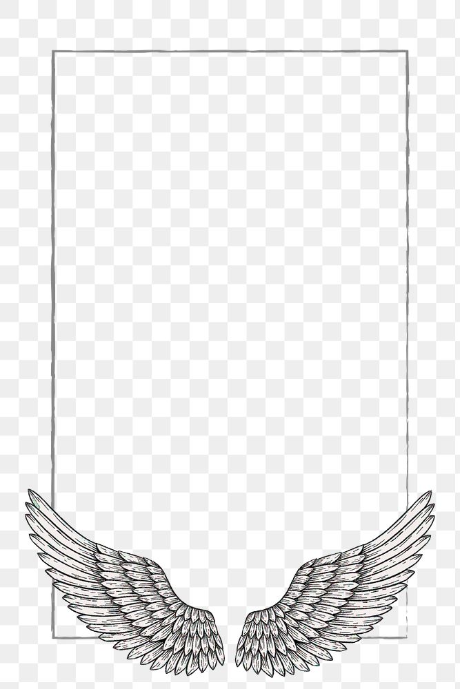 Angel wings frame design element | Premium PNG - rawpixel